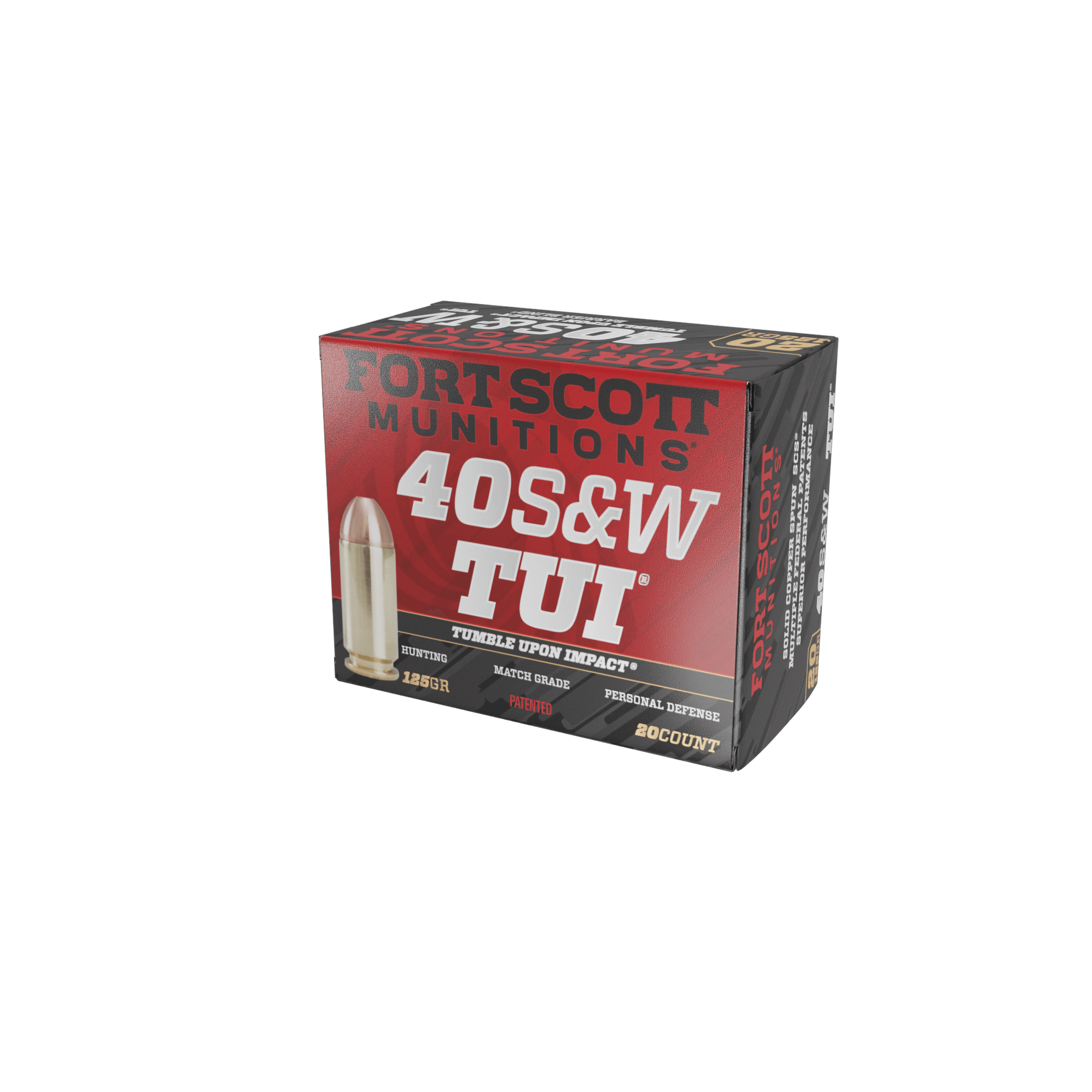 40 S&W TUI® - 125Gr Solid Copper Ammo — Fort Scott Munitions